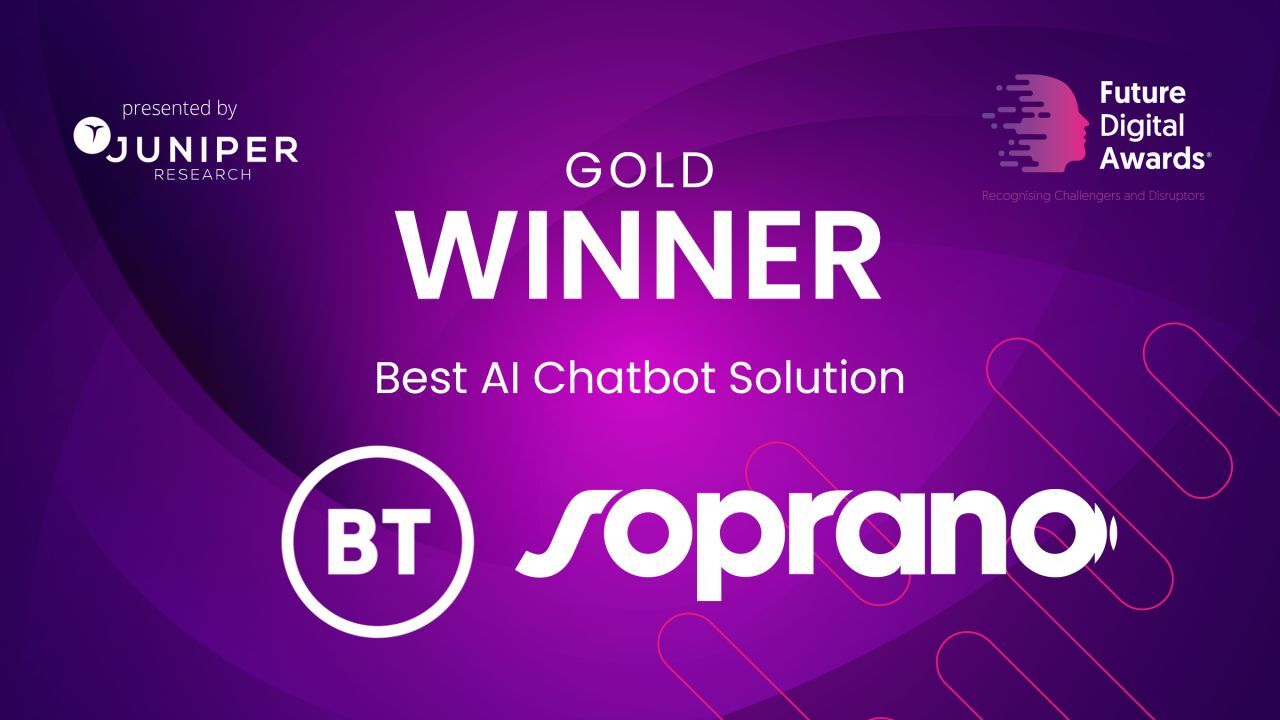 Soprano & BT Win Gold for AI Chatbot Solution